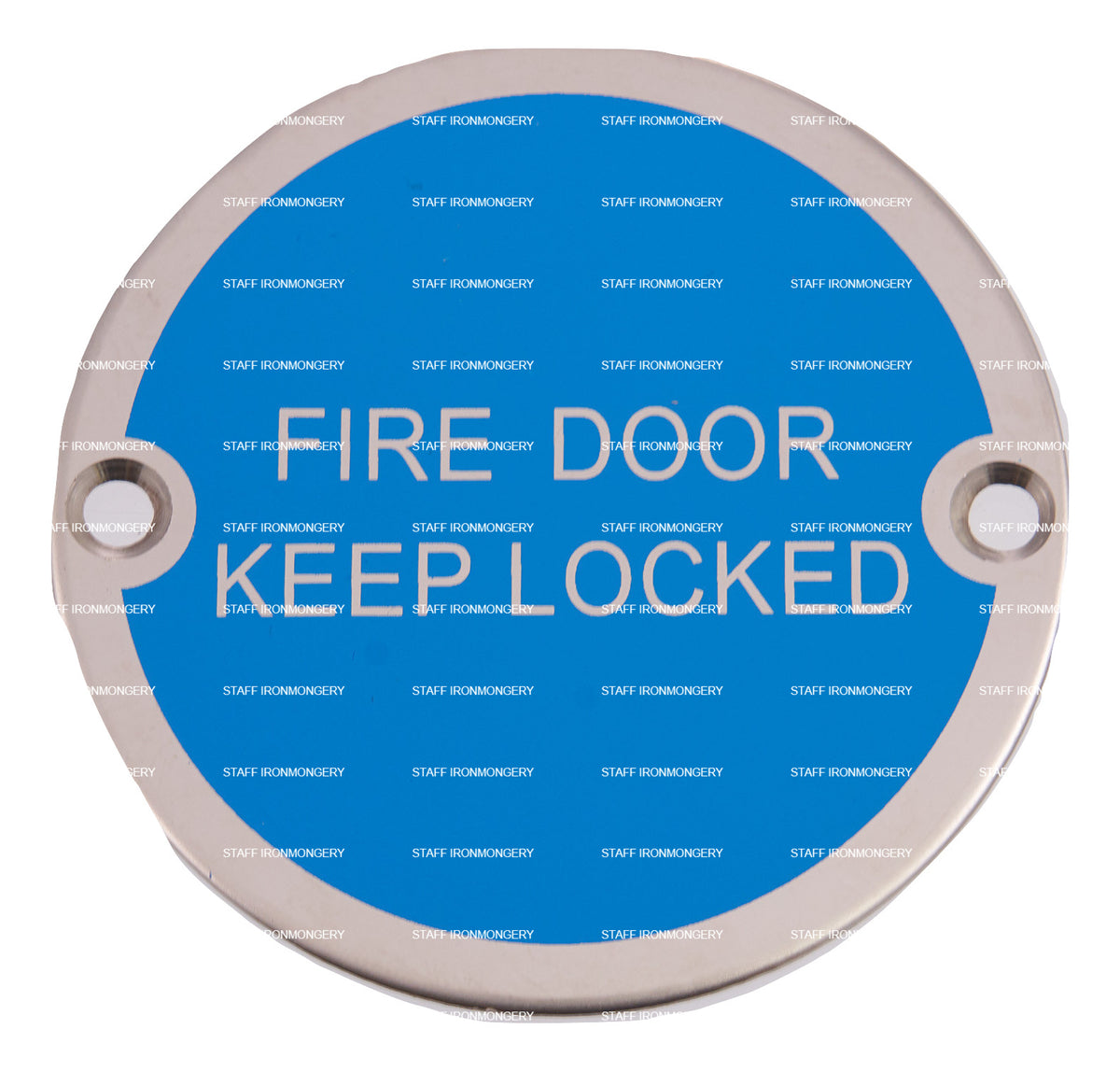 Bary Fire Door Keep Locked Sign Polished Stainless FDKL — Newstar Door ...