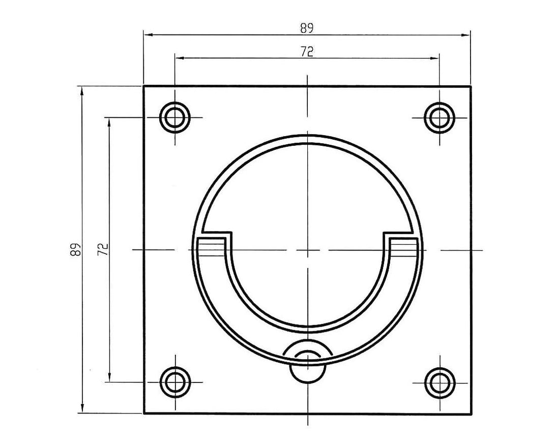 Bary Squash Court Handle SCH 89x89mm Satin Stainless Steel — Newstar ...